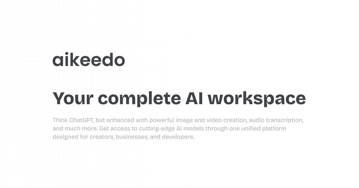 Aikeedo - Ready-made PHP software for AI SaaS business